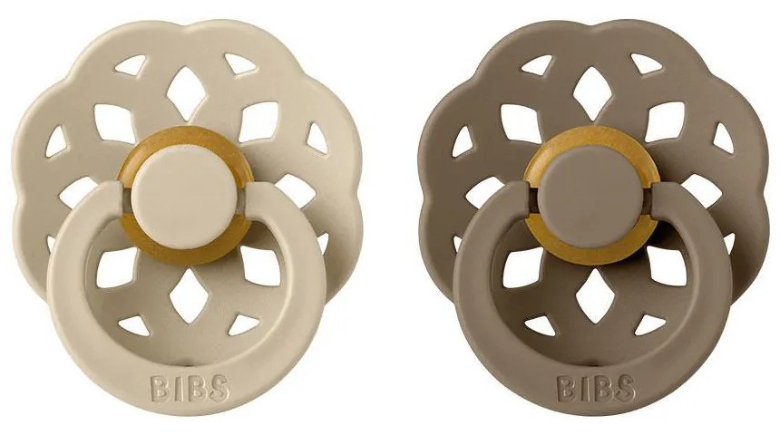 Bibs Dudlíky kaučuk 2 ks 0-6 měsíců Boheme Blush - Vanilla