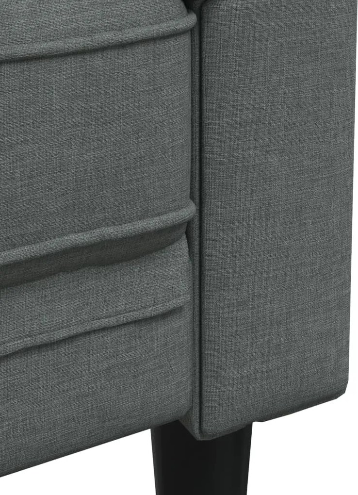 2dílná sedací souprava tmavě šedá textil 3209201