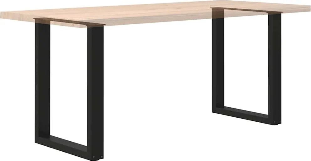 vidaXL Nohy k jídelnímu stolu ve tvaru U, 2 ks, ocel, 70 x (72-73) cm, ocel [4013185] Barva: Černá