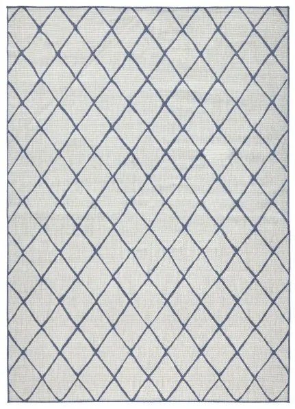 Hans Home | Kusový koberec Twin-Wendeteppiche 103119 blau creme – na ven i na doma - 120x170