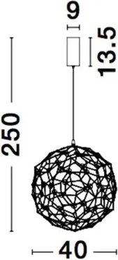 Závěsné LED svítidlo NOVA LUCE SOLE 21W 3000K 9186002