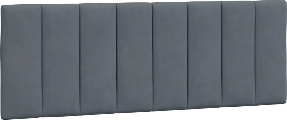 Postel s matrací Hanko tmavě šedý 140 x 190 cm samet 3208593