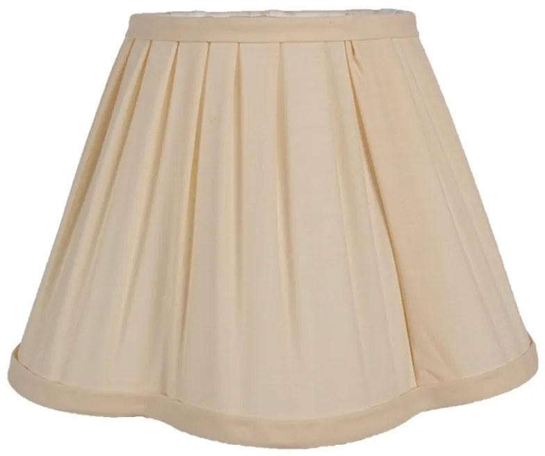 Béžové látkové stínidlo s okrajem ve tvaru květiny Suzanne – 28x19 cm