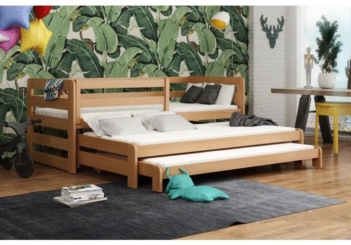 Dětská postel s přistýlkou 80x180 ZORKA - buk