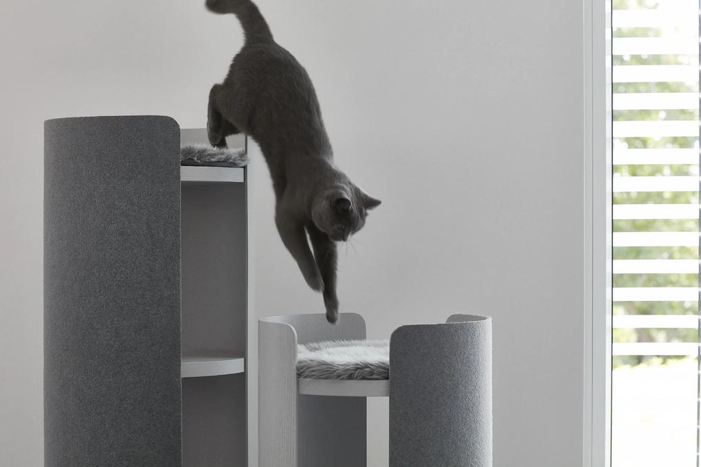 Polštář pro kočky MiaCara Lana stříbrný 45 x 1 cm
