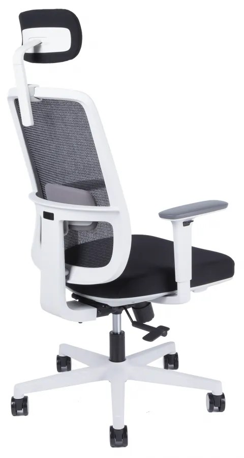 Kancelářská ergonomická židle Office Pro CANTO W — černá / bílá