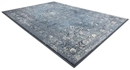 koberec Vlna NAIN Růžice vintage 7599/50911 tmavě modrá / béžový velikost 120x170 cm | krásné koberce cz