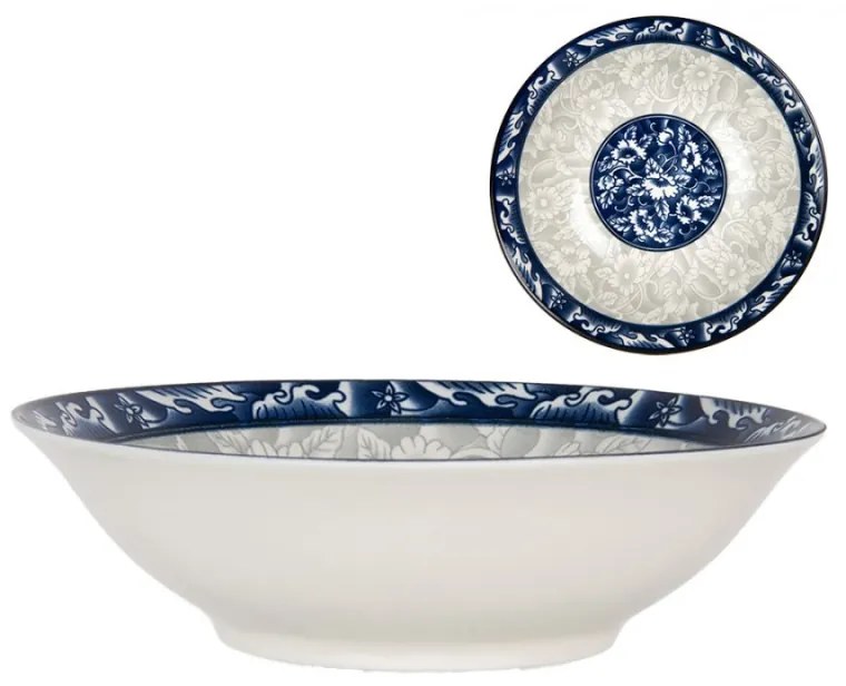 Modro-bílá porcelánová miska Aapje – 21x5 cm