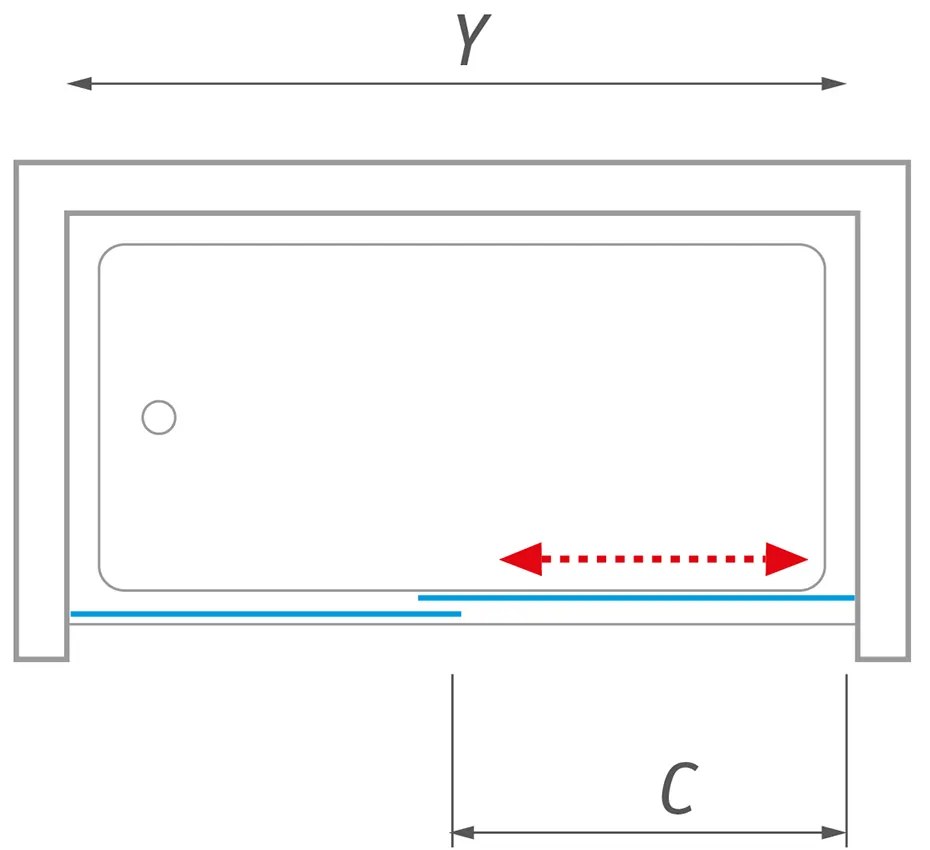 Roth PXVB pevná boční stěna k vanové zástěně 75 x 150 cm brillant transparent 452-7500000-00-02