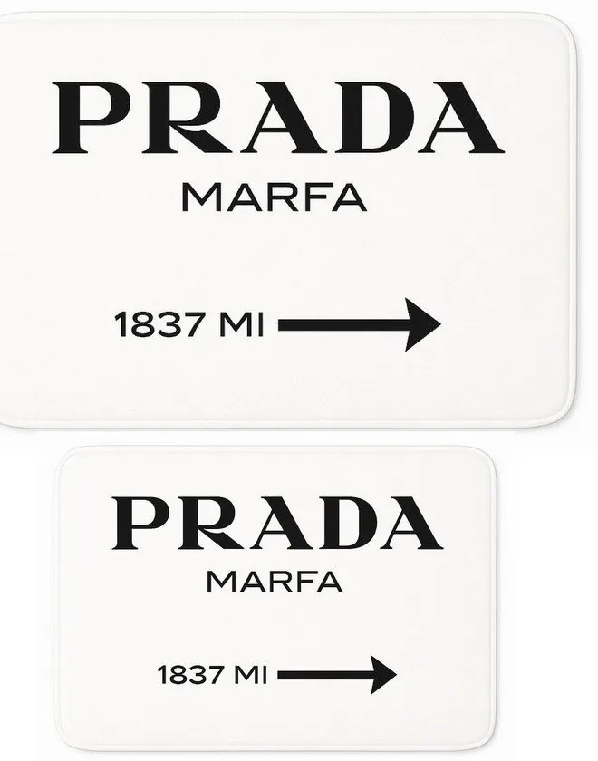Bílé sametové koupelnové předložky v sadě 2 ks 60x100 cm Prada – Mila Home