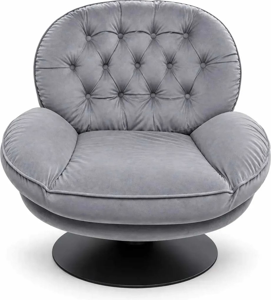 LuxuryForm DESIGN Relaxační otočné křeslo LUNA - šedé
