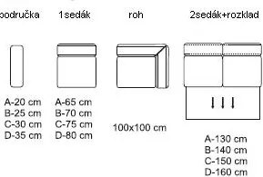 Rohová sedací souprava MODULO II