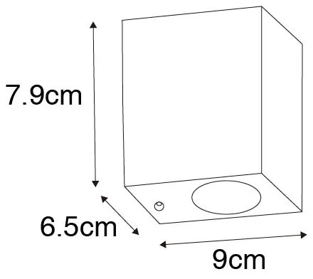 Moderní nástěnné svítidlo starožitné zlato IP44 - Baleno