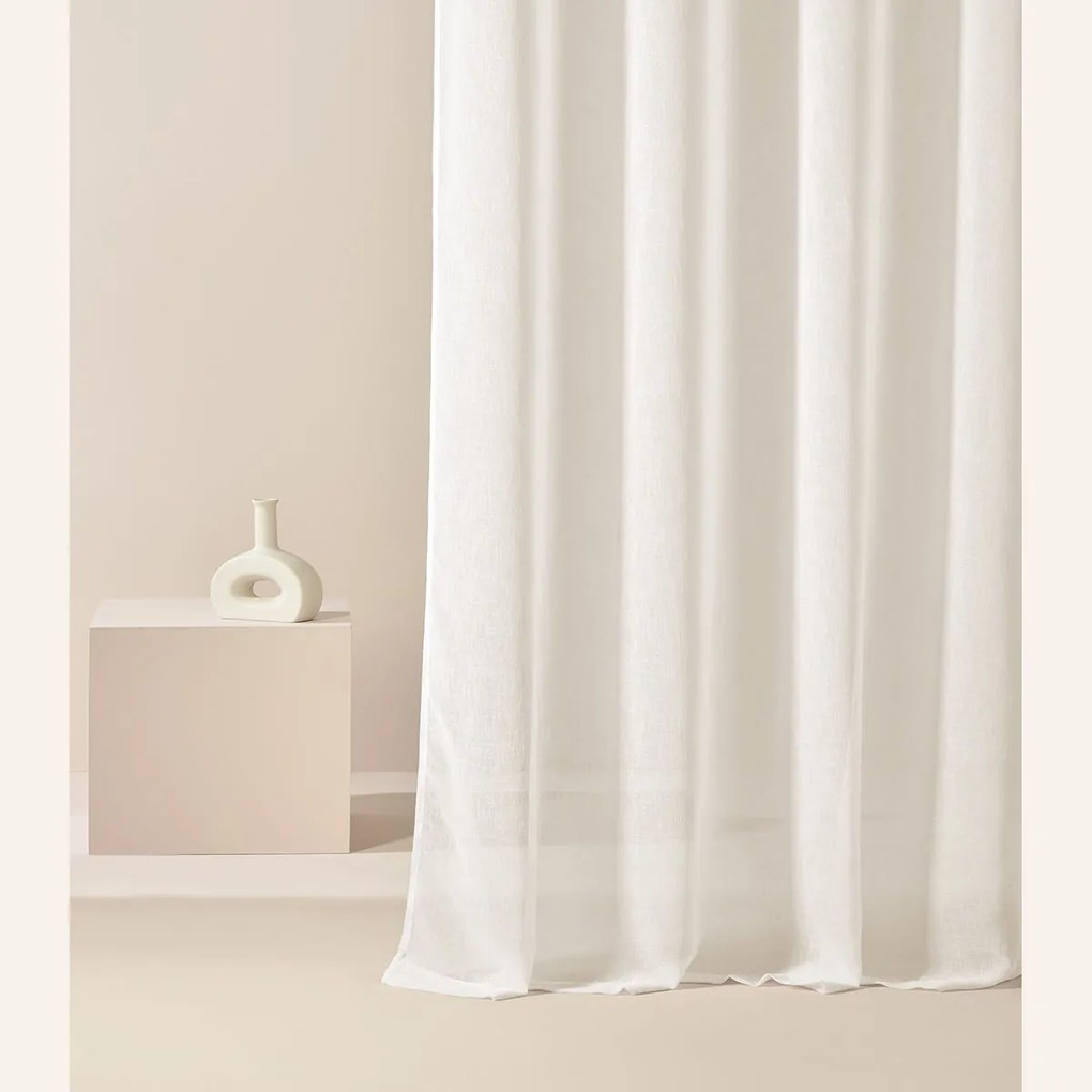 Room99 Záclona na kroužcích Sensia Jednobarevná Barva: Krémová, Velikost: 300 x 250 cm