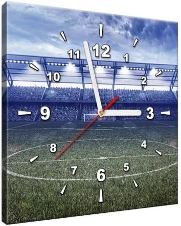 Tištěný obraz s hodinami Velký fotbalový stadion 30x30cm ZP3875A_1AI