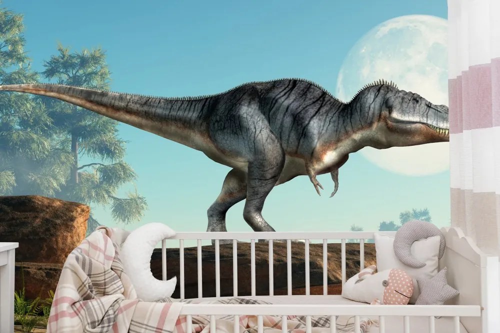 Fototapeta Dinosaurus Na Skalách Omyvatelný vlies 300x210