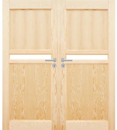 Archo - Dvoukřídlé dřevěné dveře dýhované z borovice Halifax 105521