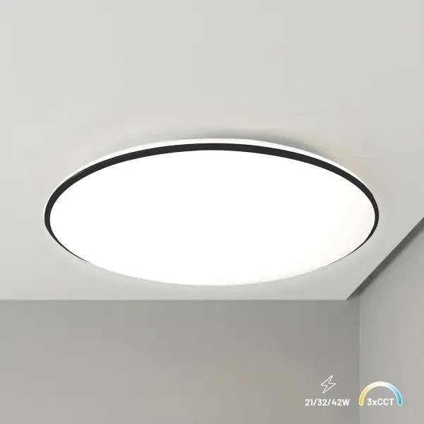 LED Stropní svítidlo HUGO LED/21/32/42W/230V 3000/4000/6500K pr. 45 cm IP54 čer.