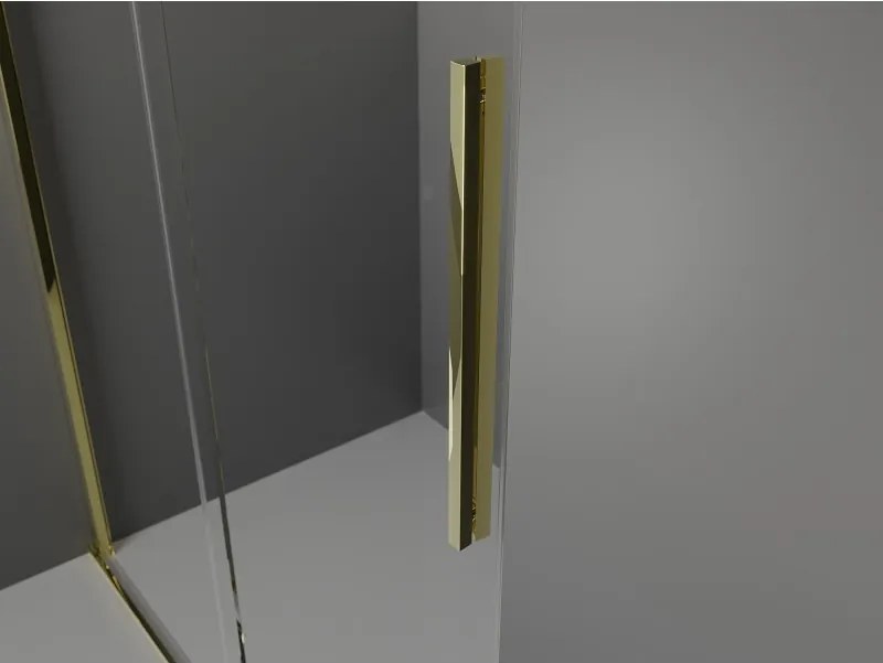 Mexen Velar posuvné sprchové dveře 100 cm, transparentní, zlaté - 871-100-000-01-50