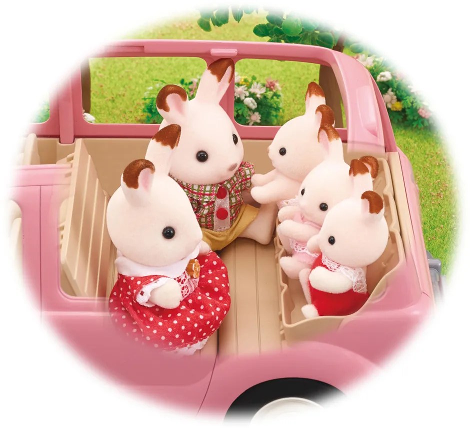 Sylvanian family 5535 Rodinné auto růžové Van