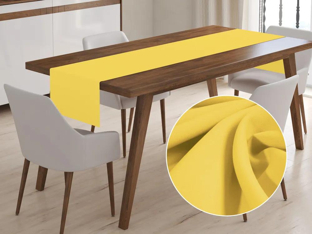 Biante Dekorační běhoun na stůl Rongo RG-050 Světle žlutý 35x120 cm