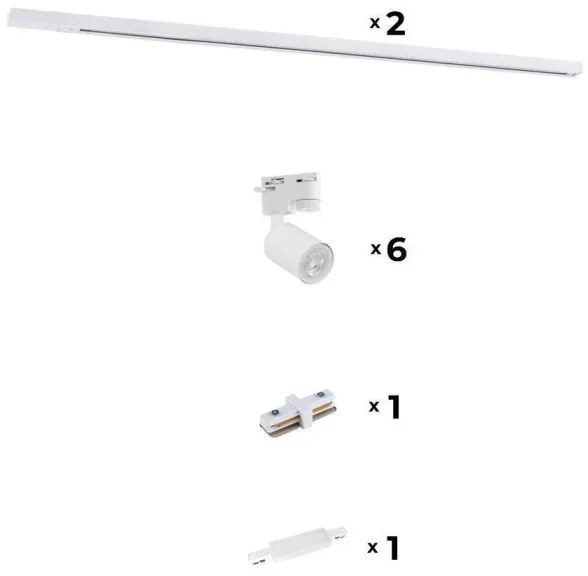 Zuma Line 3041 - Bodové svítidlo do lištového systému REFLEKTOR 6xGU10/10W/230V