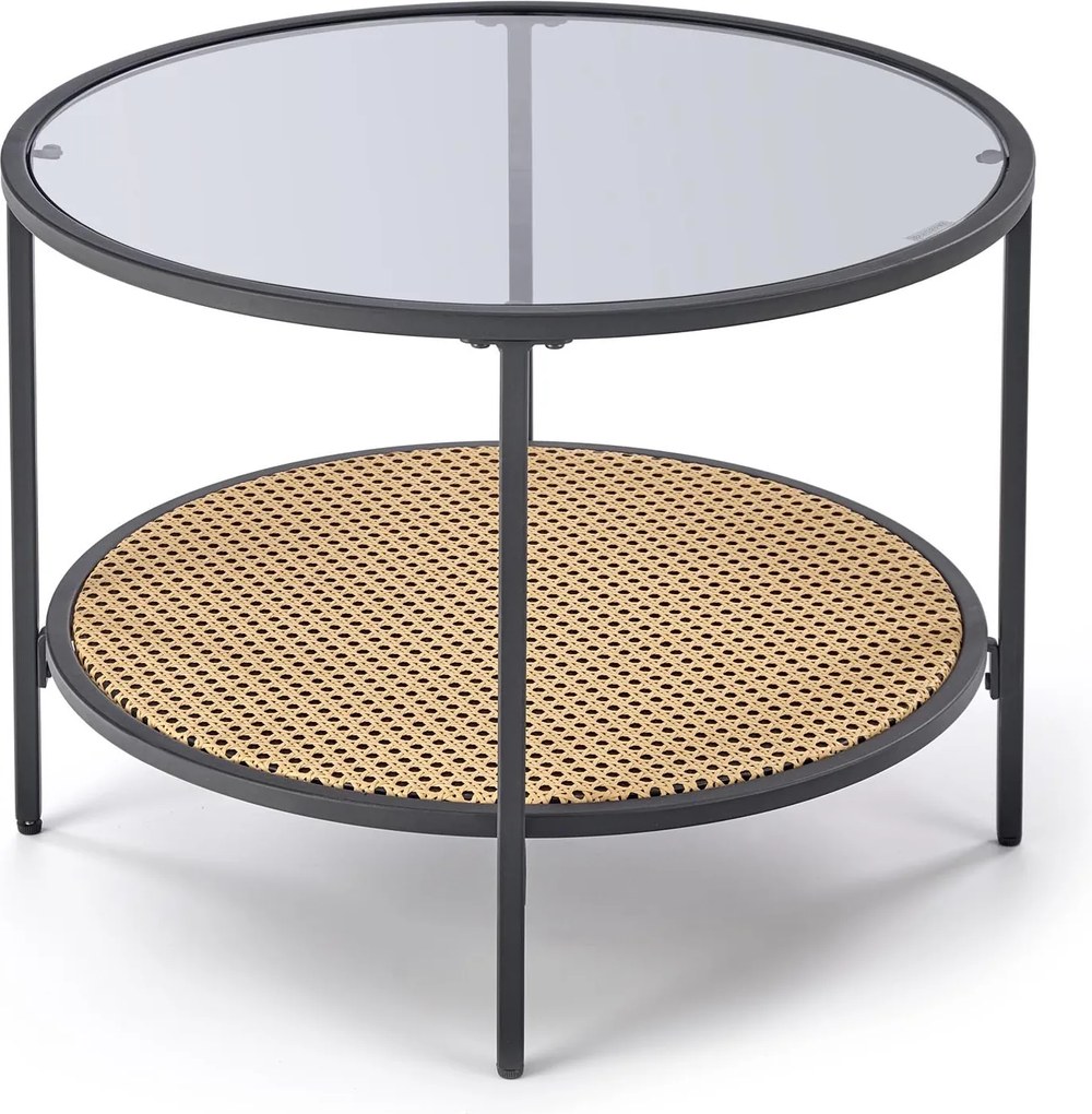 Konferenční stolek Dakota 60 cm hnědý/čirý