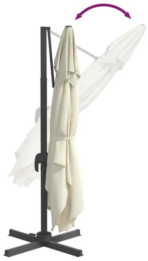 Konzolový slunečník s hliníkovou tyčí pískově bílý 400 x 300 cm,  319912
