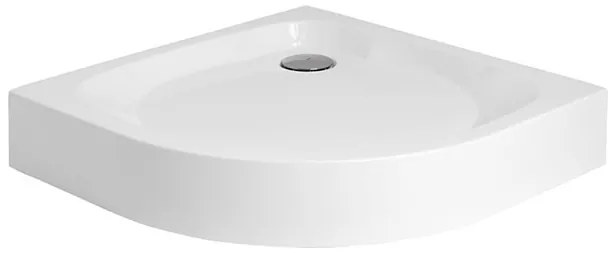 Polimat Kompaktní čtvrtkruhová akrylátová sprchová vanička New Style 1 80x80 (90x90, 100x100) Barva: Bílá, Rozměry (cm): 80x80