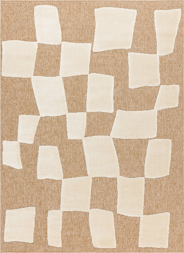Dywany Łuszczów, Kusový koberec Spark 0710A beige/cream, 140x190, béžová, chodba / předsíň