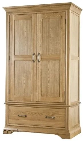 Dubová šatní skříň FRW2, rustikální dřevěný nábytek