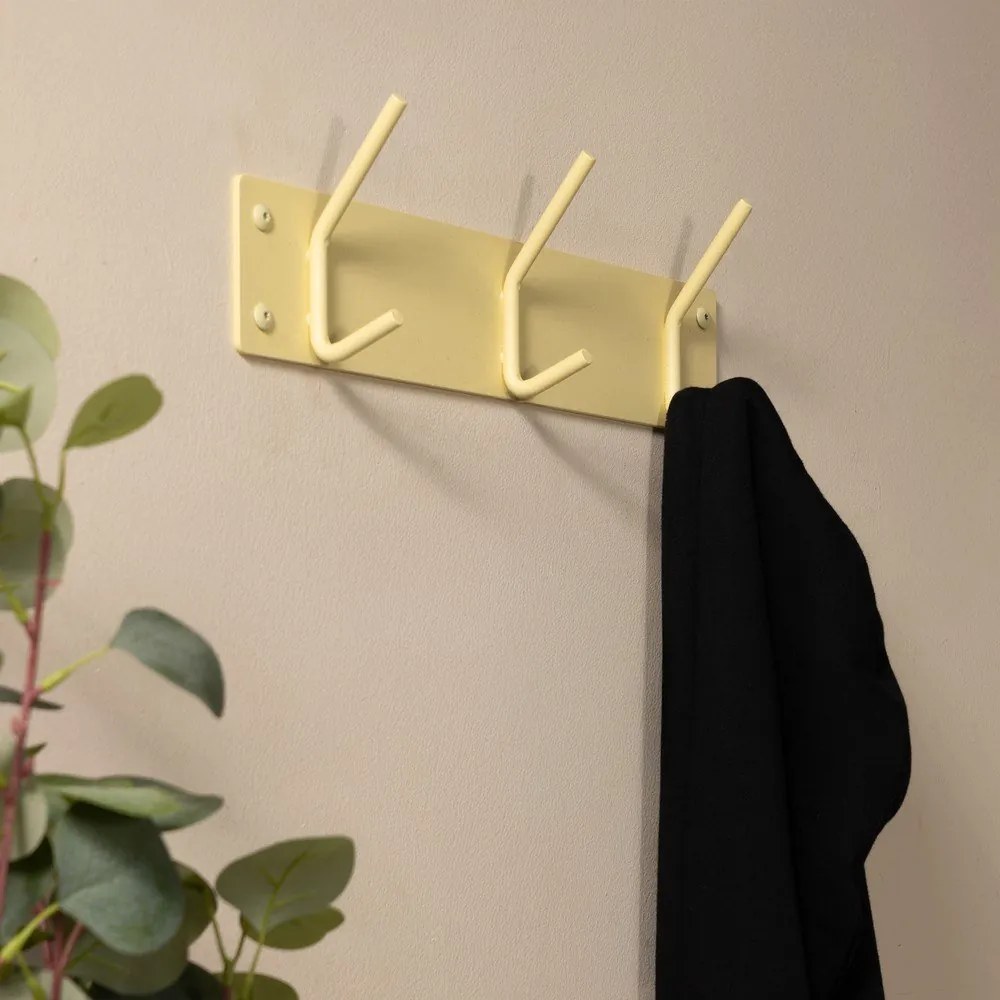 Světle žlutý ocelový nástěnný věšák 40 cm Fusion – Spinder Design