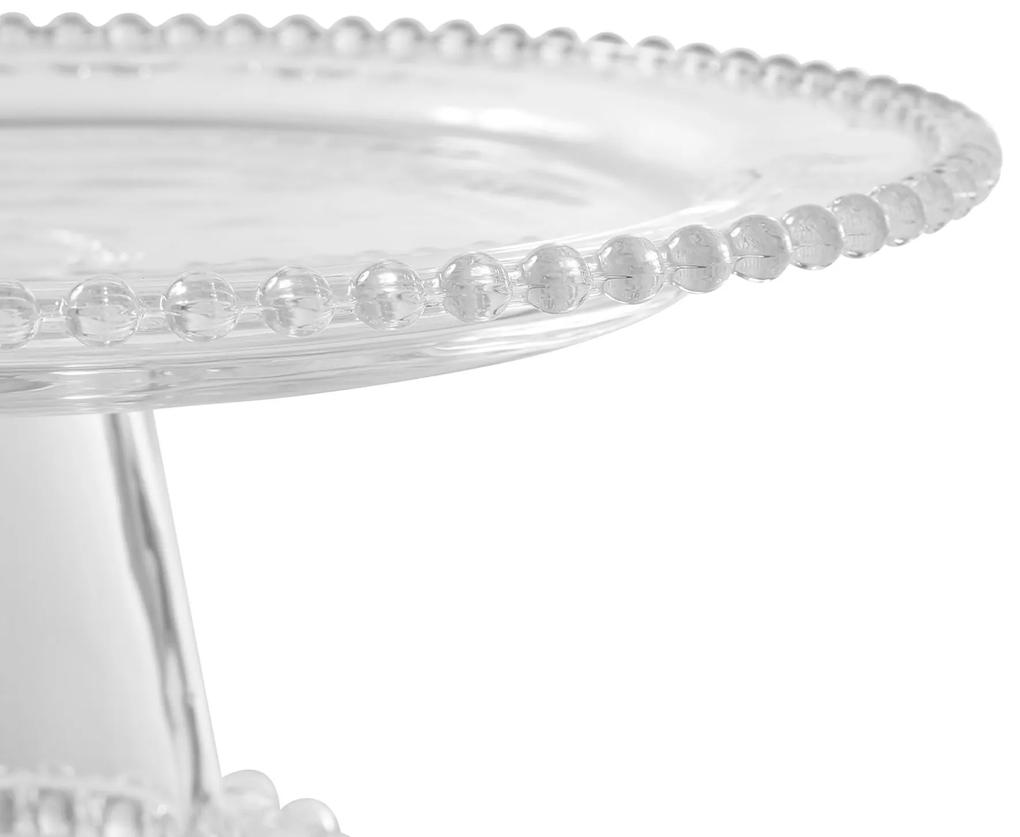 CÔTÉ TABLE Skleněný dortový stojan Pearl, čirá barva, sklo