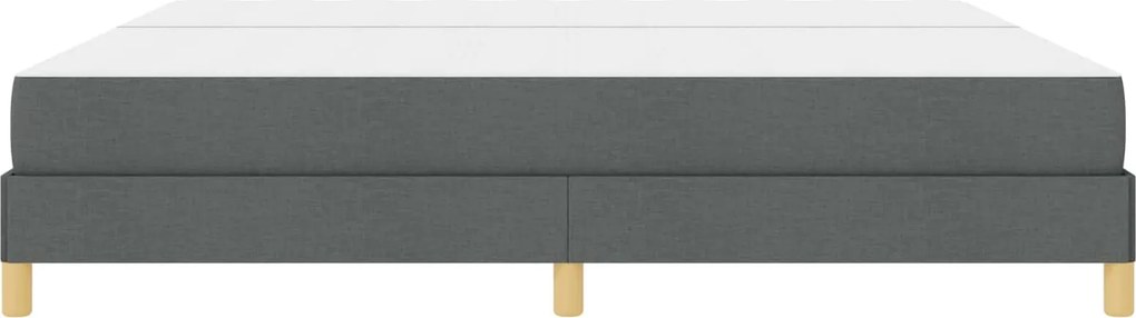 Postel s boxspringem s matrací Tmavě šedá 200 x 200 cm textil 3398592