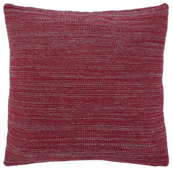 SCANquilt pletený povlak MELANGE LUREX melír červenostříbrná 45 x 45 cm