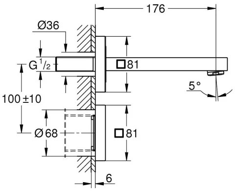 GROHE 36442000 - Infra elektronická baterie EUROCUBE E lesklý chrom