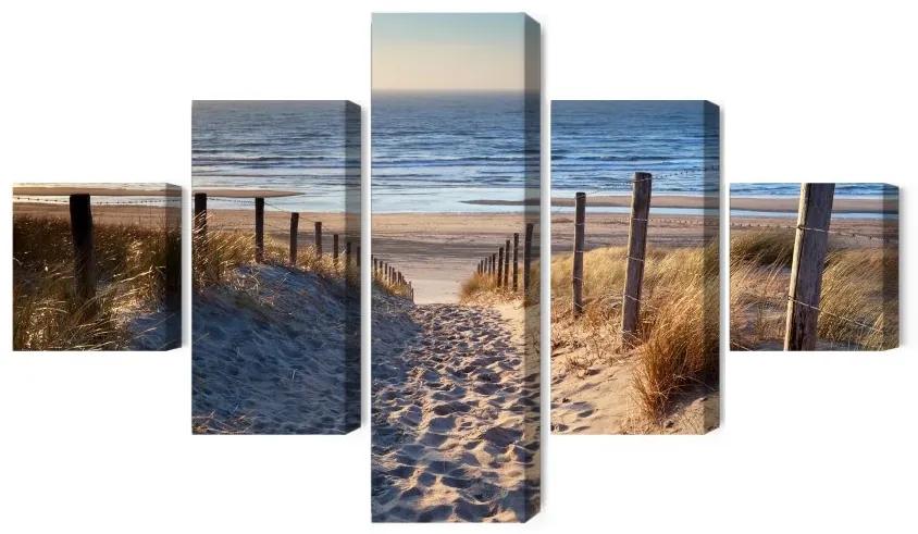 Vícedílný obraz Pláž Severního Moře 3D Nedostatek Nedostatek Plátno Canvas 250x150