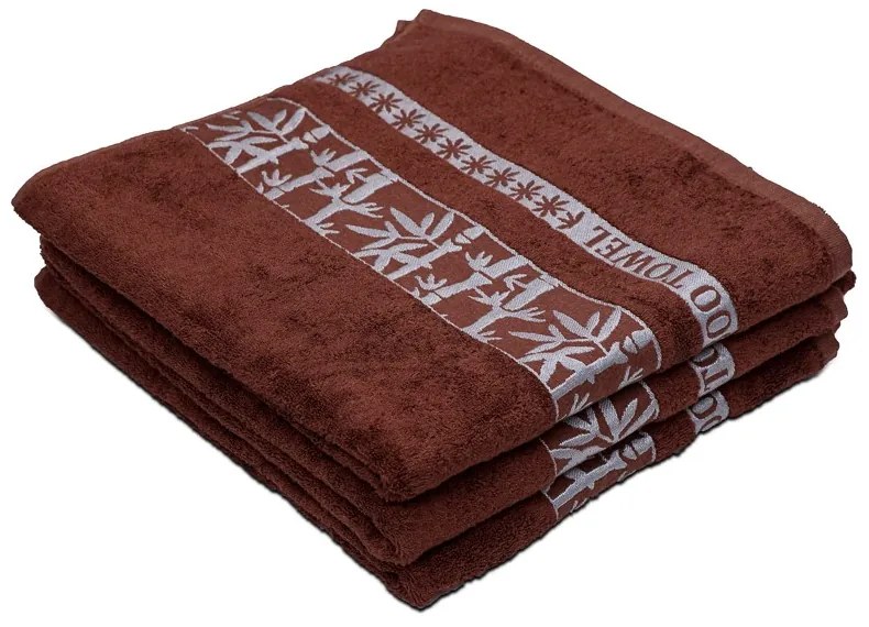 2x Bambusový ručník BAMBOO hnědý