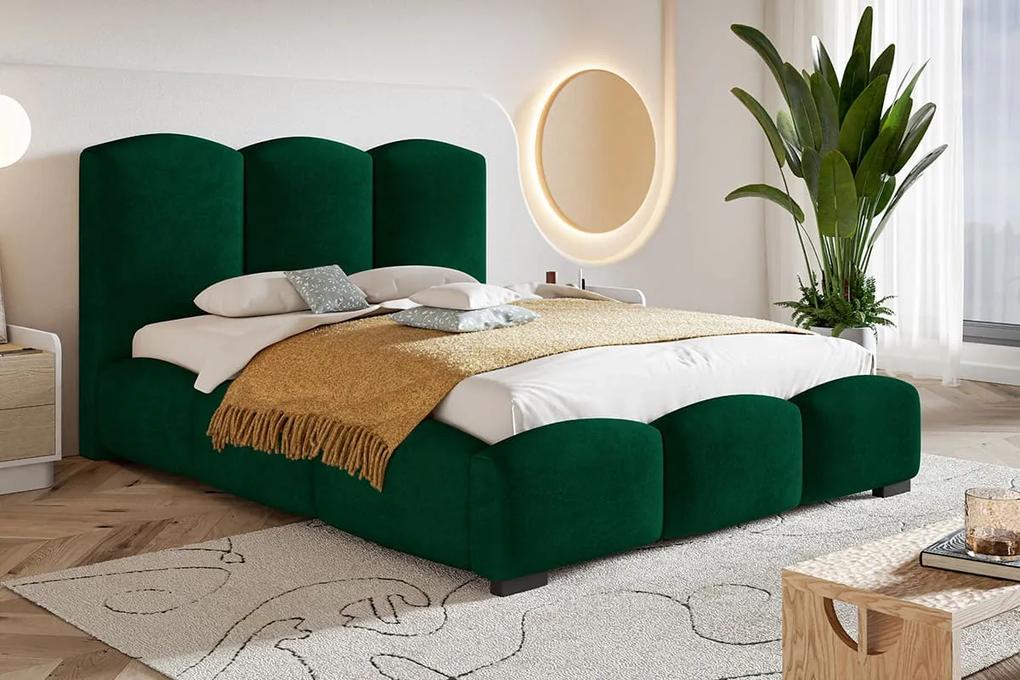 Velká čalouněná postel Parisa 200x200 cm Barva: Šedá - Catch Me 25
