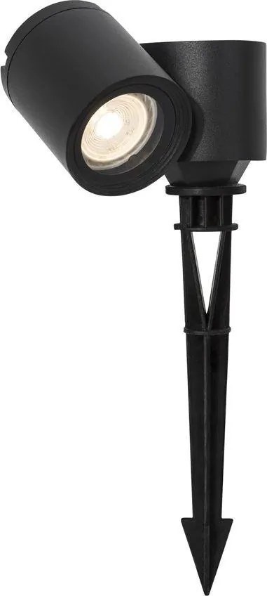 NV 9279111 Venkovní svítidlo s bodcem FOCUS černý hliník skleněný difuzor GU10 1x7W 100-240V IP54 bez žárovky - NOVA LUCE