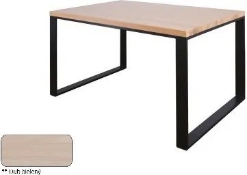Jídelní stůl Metal ST373 / deska 2,5cm Dub bělený