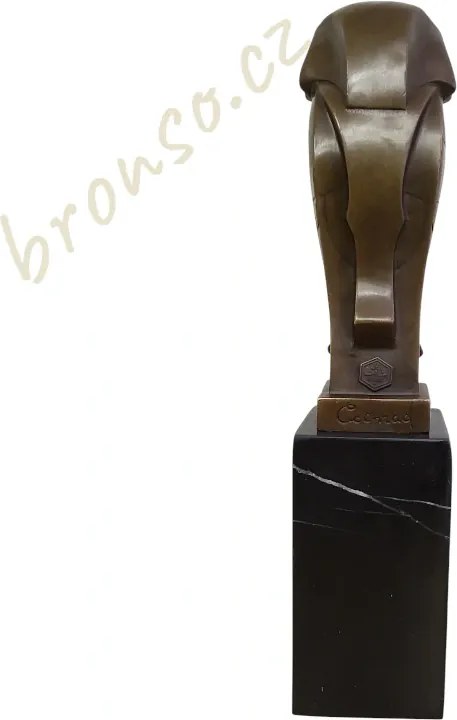 Sova – Číslovaná bronzová socha sovy ve stylu art deco od Johana Coenraada Altorfa