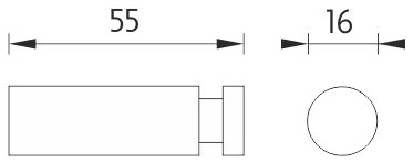 Nimco Háček dlouhý UNIX nerez - UNM 13054L-10