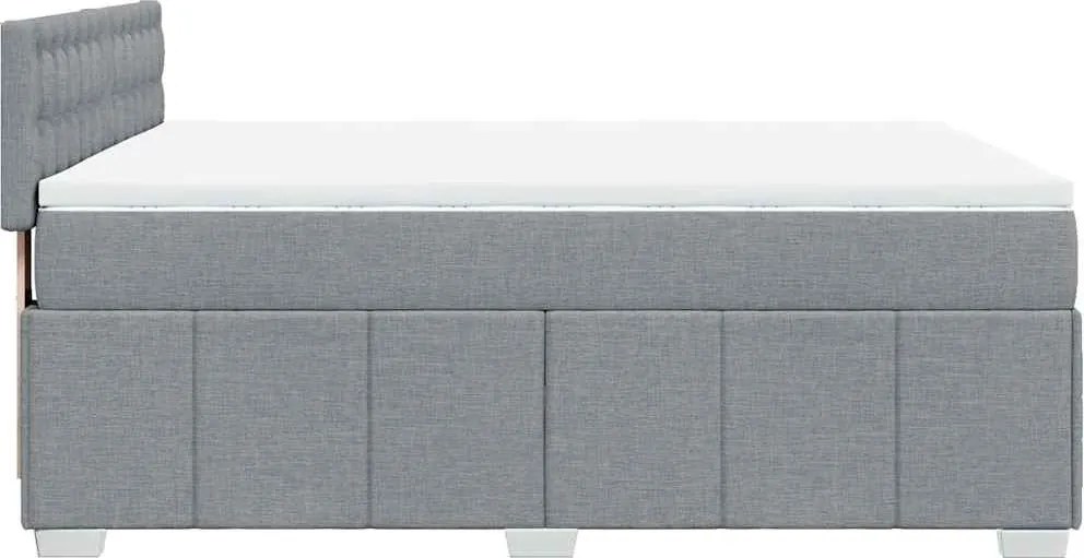 Box spring postel s matrací světle šedá 140 x 200 cm textil 3287105