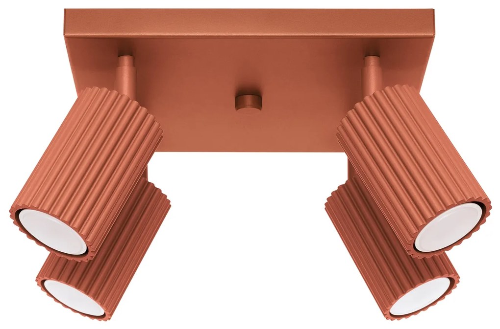 Sollux Lighting Stropní svítidlo KARBON 4 červený okr
