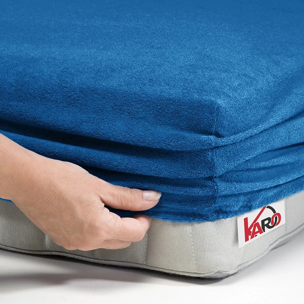 Froté prostěradlo s gumičkou 70x140 chrpově modré 032 silné 200g/m2 KARO