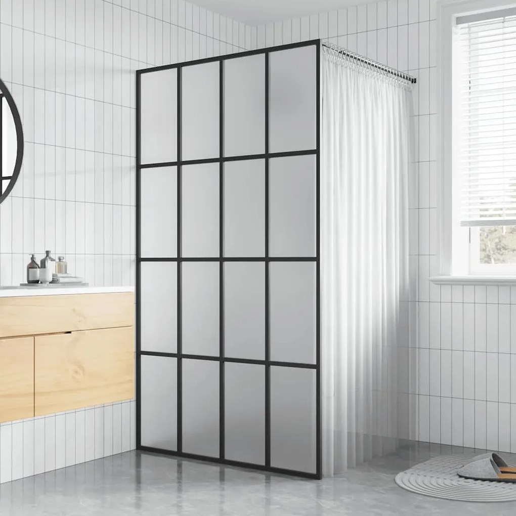 Zástěna do průchozí sprchy mléčné tvrzené sklo 100 x 195 cm 145686