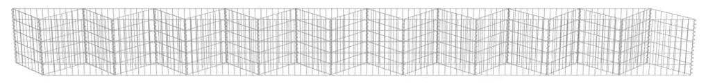 Gabionová zeď z pozinkované oceli 630 x 30 x 50 cm,  143574