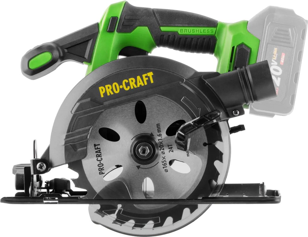 Procraft PCA32bb 20V - akumulátorová kotoučová pila (bez akumulátoru a nabíječky)