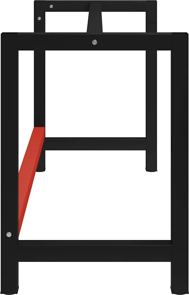Kovový rám pracovního stolu 150 x 57 x 79 cm černá a červená 147929